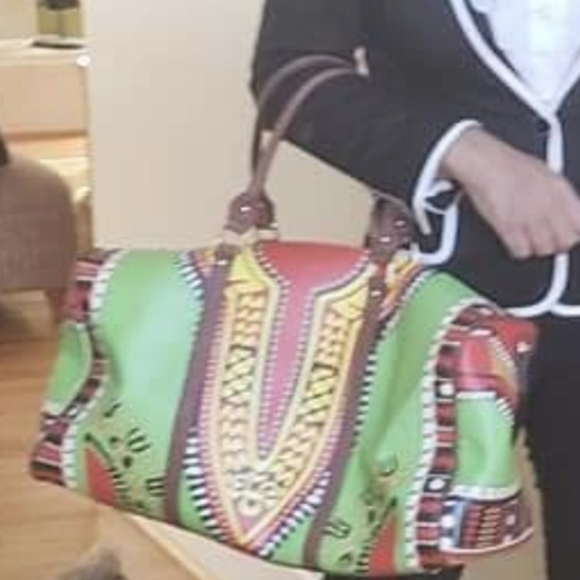 Bags | New Colorful Ethnic Print Weekender Duffel Bag In Green | Poshmark